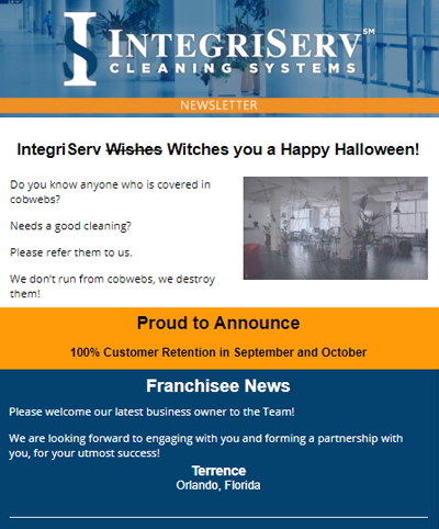 Newsletter | Commercial Cleaning Services - IntegriServ Cleaning Systems