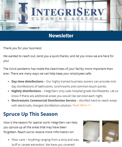 Newsletter | Commercial Cleaning Services - Commercial Cleaning Business
