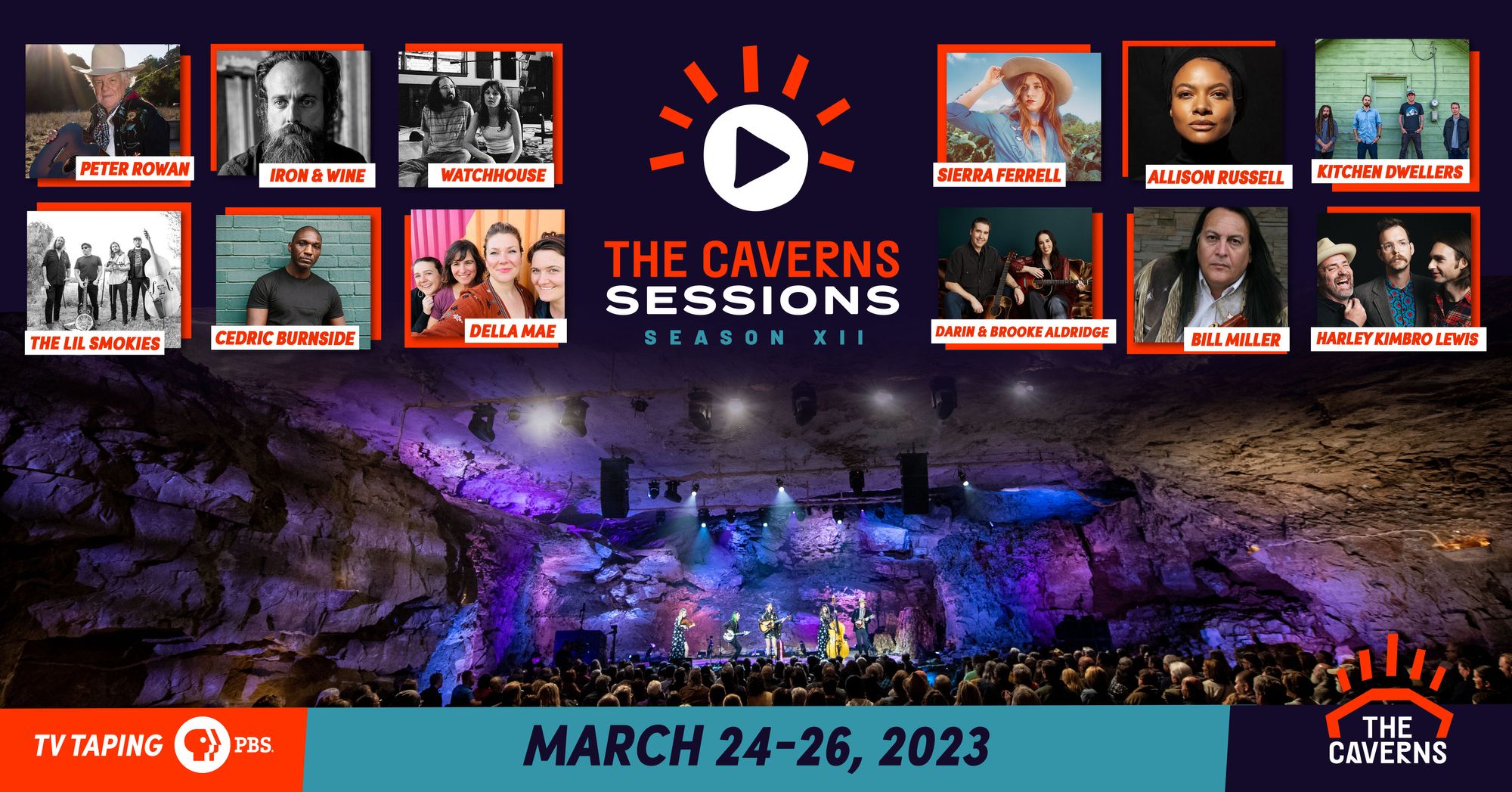 The Caverns Sessions PBS TV Taping, March 24-26, 2023 - The Caverns