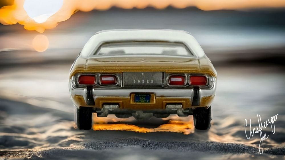 Auto World 1974 Dodge Challenger Rallye in Gold