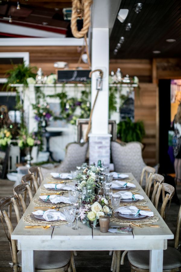 White Farm Table - Rustic Drift