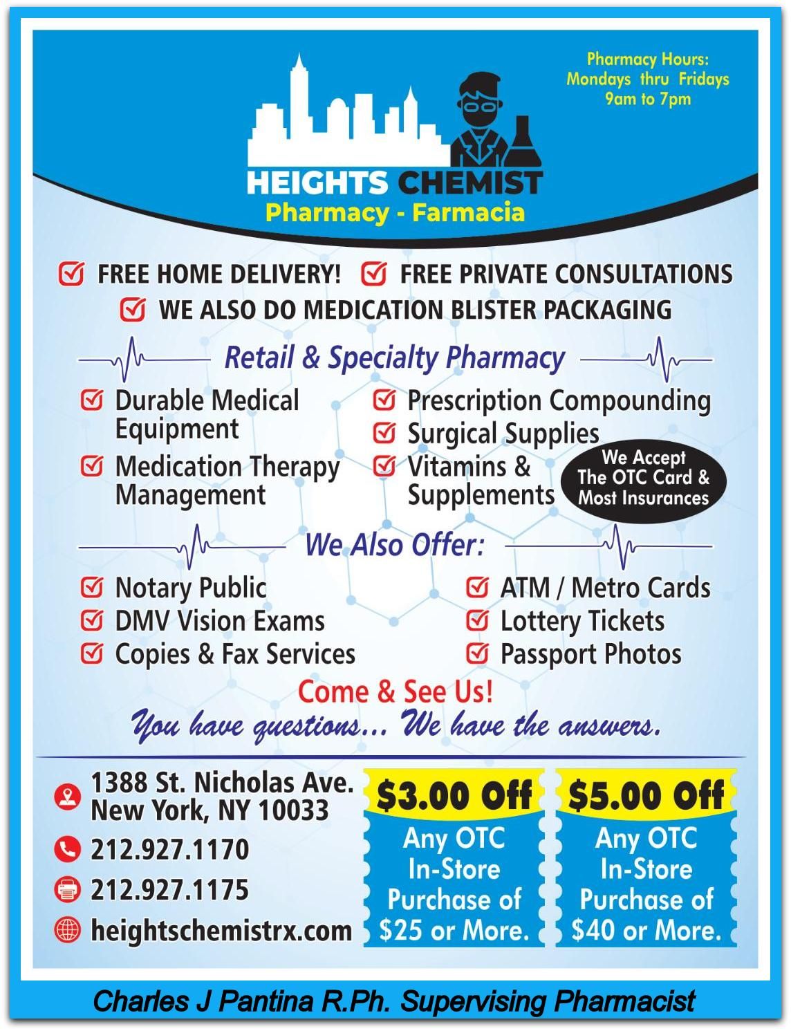 Welcome - Heights Chemist - Your Local New York Pharmacy