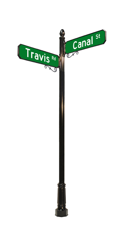 Decorative Sign Post Examples - Capital StreetScapes